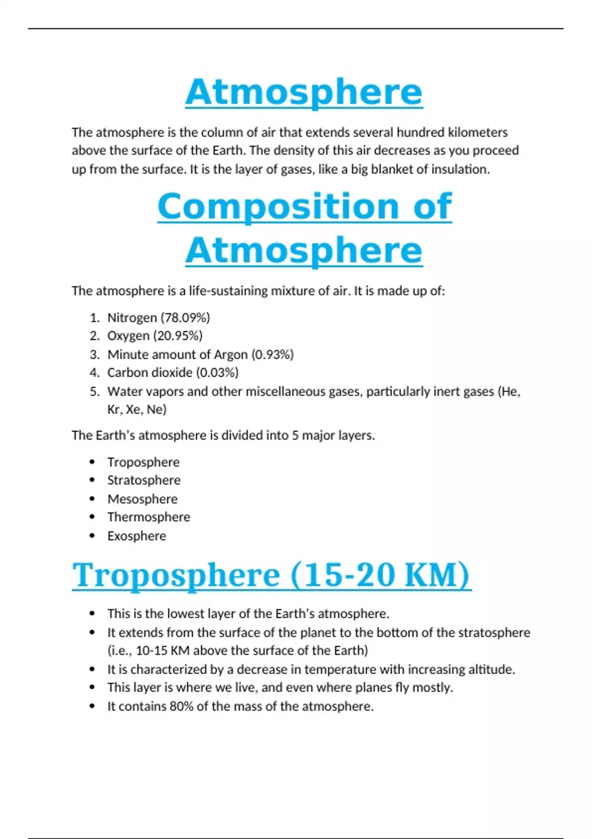 Complete Atmosphere & Air Pollution Guide – Class 10 Essentials - Stuvia US
