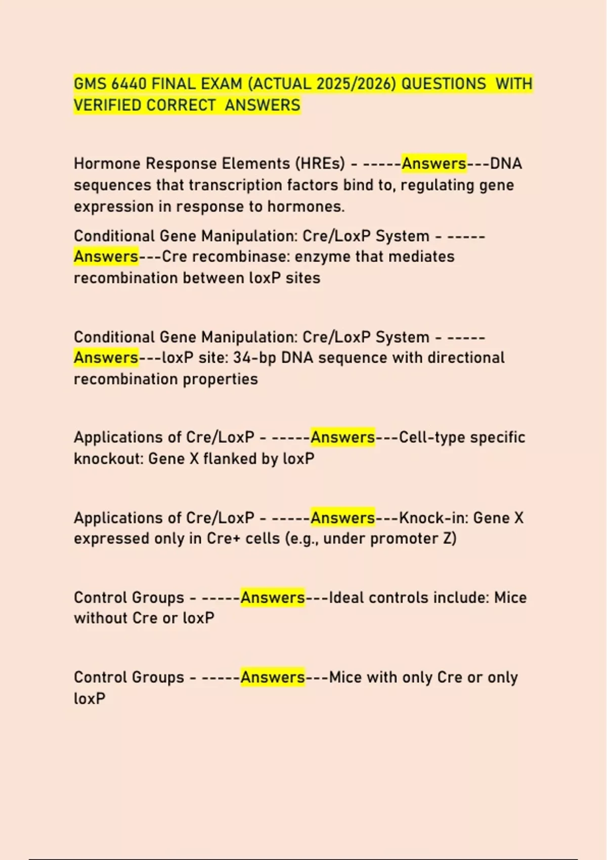 GMS 6440 FINAL EXAM (ACTUAL 2025/2026) QUESTIONS WITH VERIFIED CORRECT ANSWERS - GMS 6440 ...