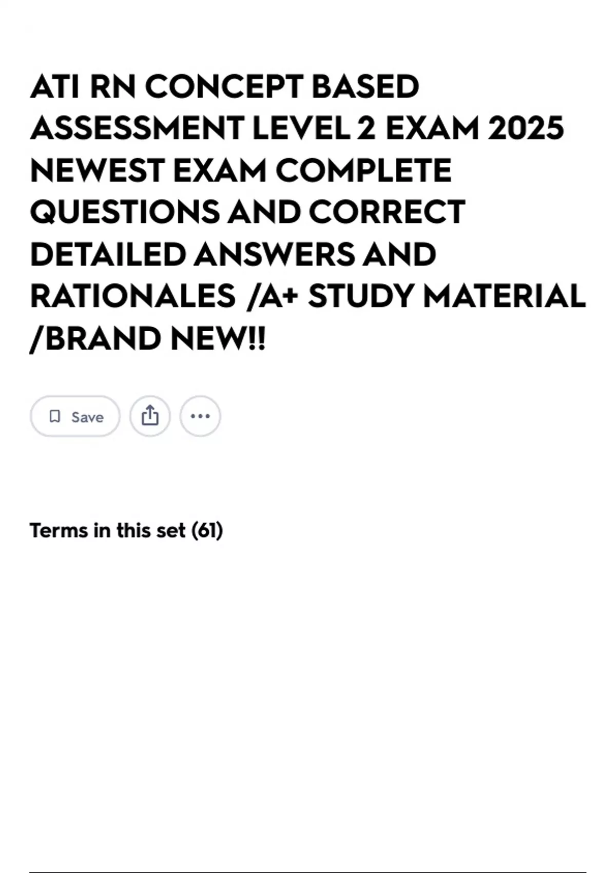 ATI RN CONCEPT BASED ASSESSMENT LEVEL 2 EXAM 2025 NEWEST EXAM COMPLETE ...