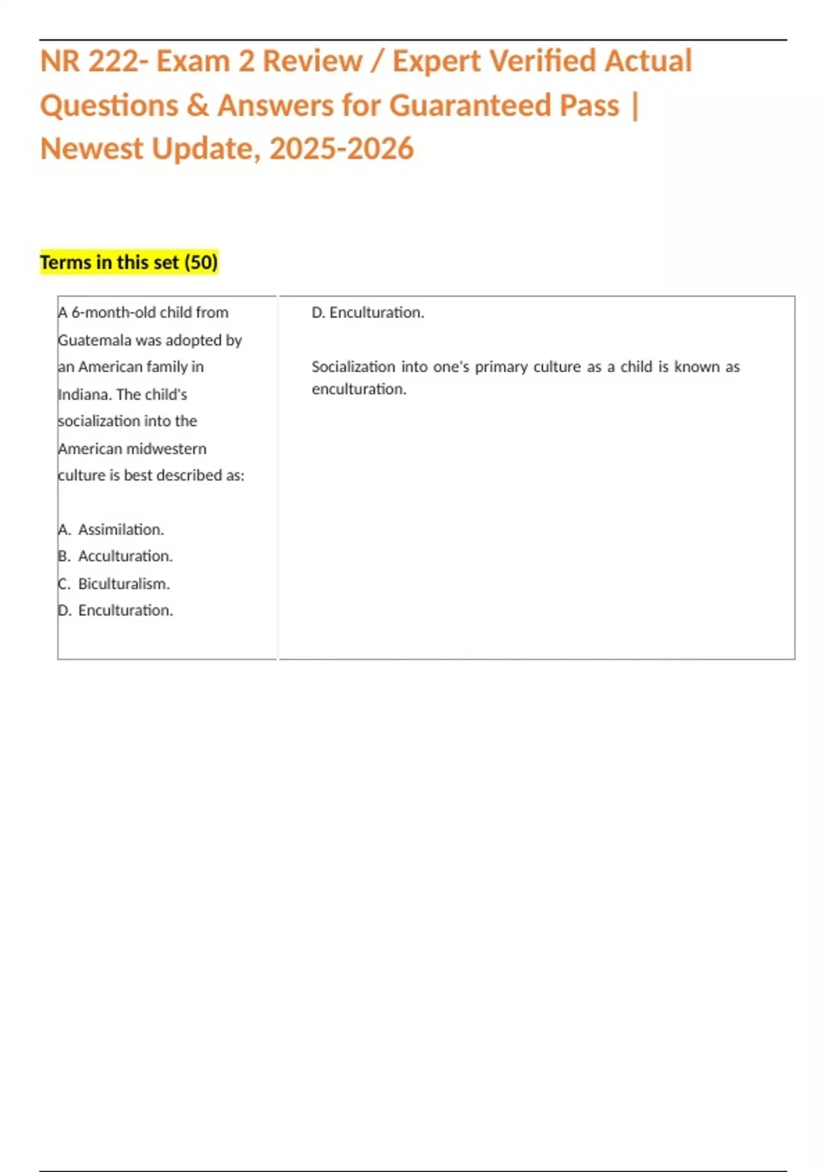 NR 222- Exam 2 Review / Expert Verified Actual Questions & Answers for Guaranteed Pass | Newest ...