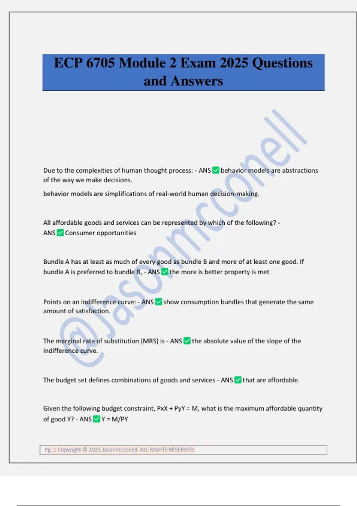 ECP 6705 Module 2 Exam 2025 Questions and Answers - ECP 6705 - Stuvia US