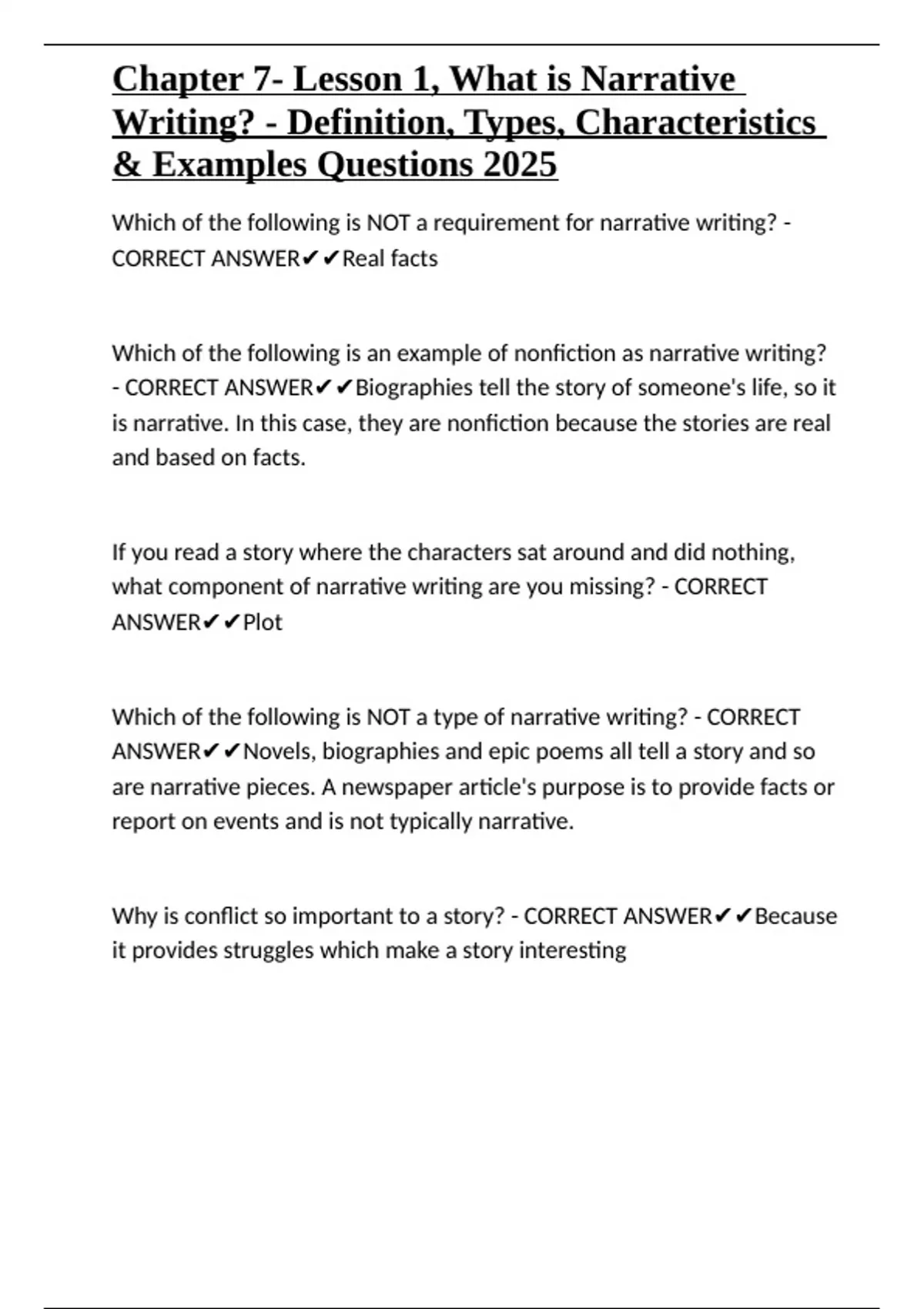 Chapter 7- Lesson 1, What is Narrative Writing - Definition, Types, Characteristics & Examples ...