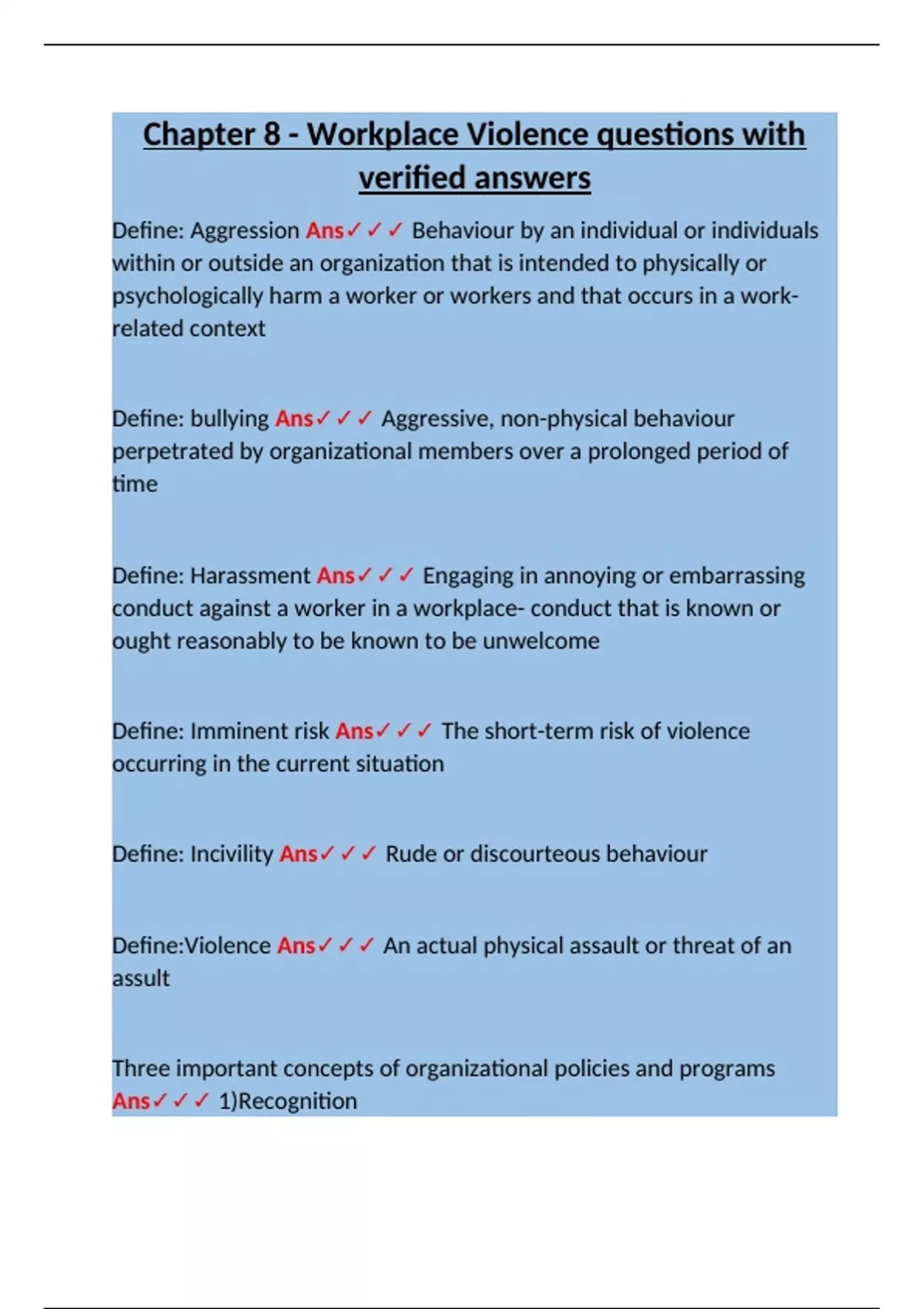 Chapter 8 – Workplace Violence | Definitions, Types, and Prevention ...