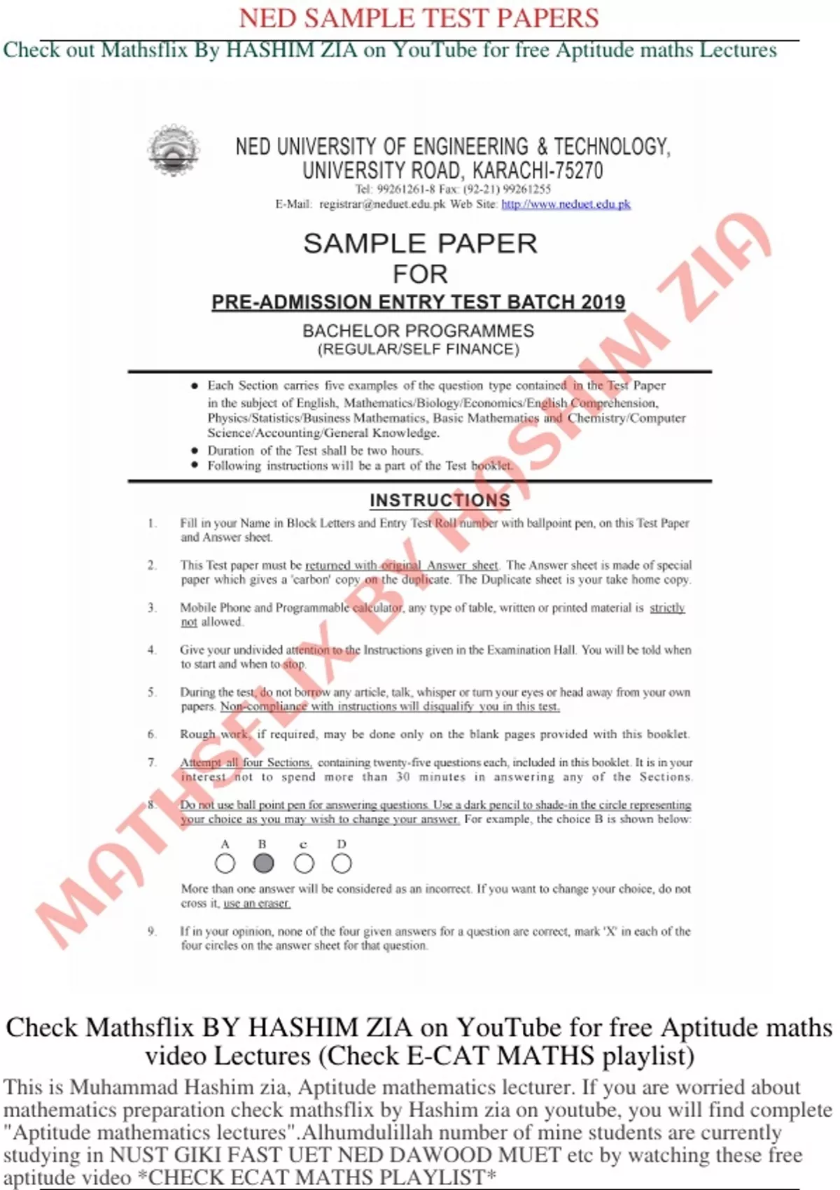 NED Past Paper - Intermediate Past Paper - Stuvia US