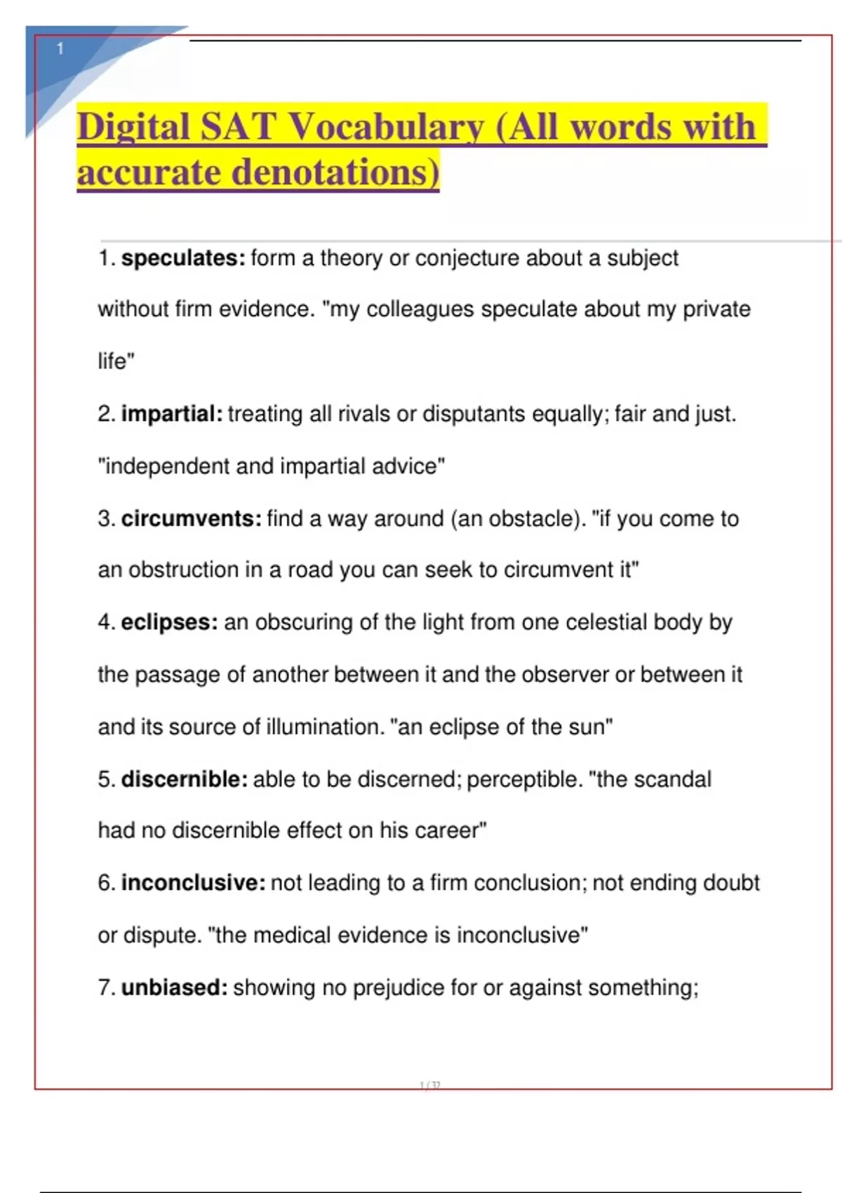 Digital SAT Vocabulary (All words with accurate denotations) - SAT ...