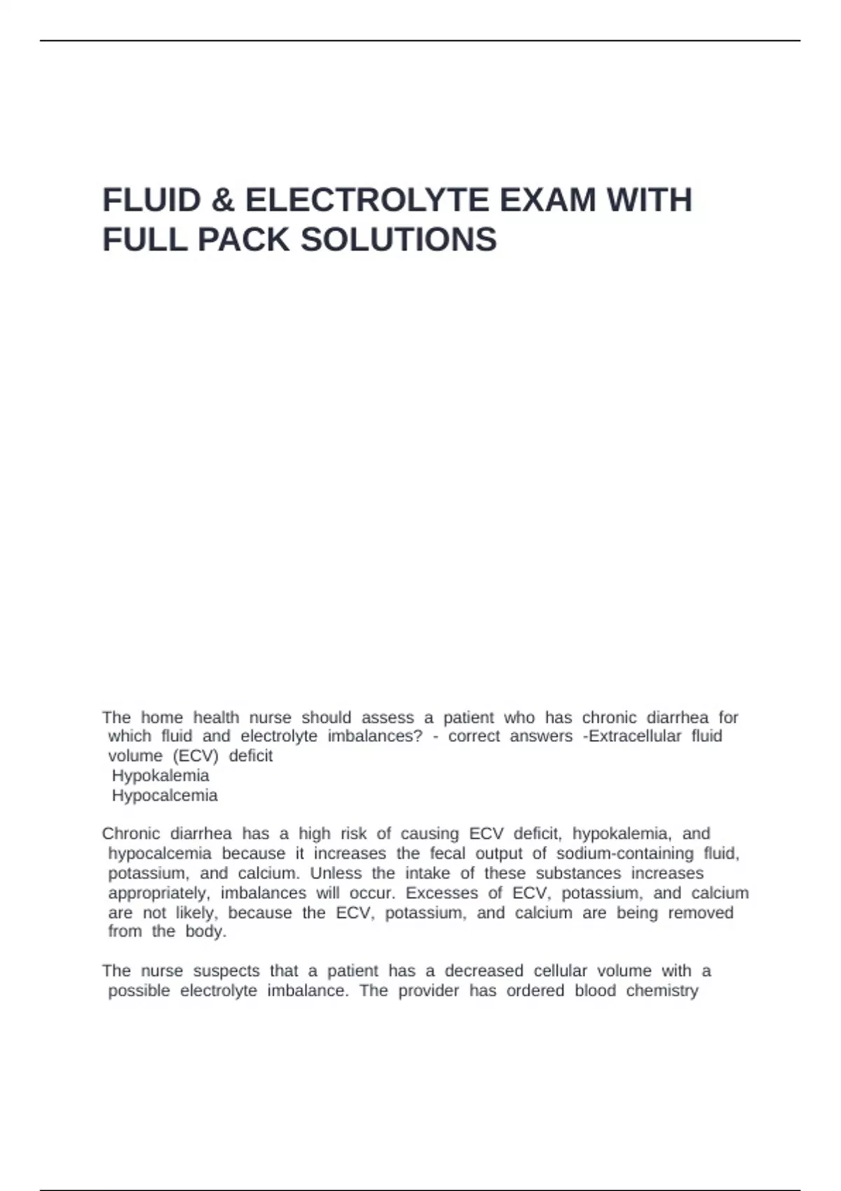 FULID ELECTROLYTE PACKAGE BUNDLE ...