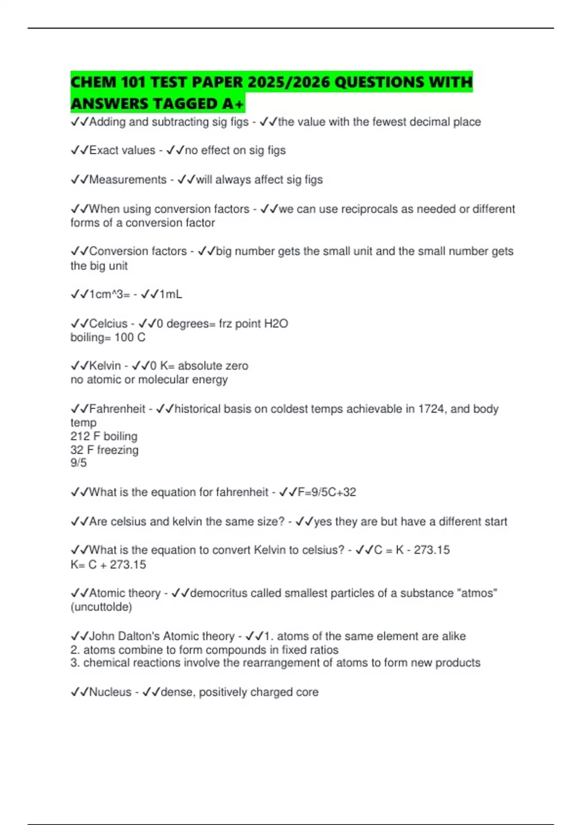 CHILD LIFE TEST PAPER 2025/2026 QUESTIONS WITH ANSWERS TAGGED A+ - CHEM ...