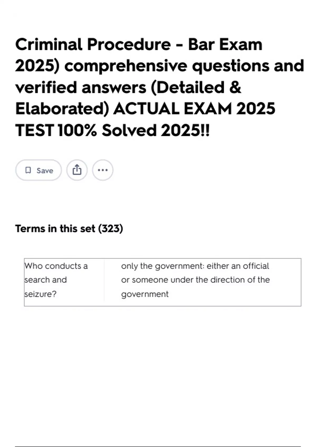 Criminal Procedure - Bar Exam 2025) comprehensive questions and ...