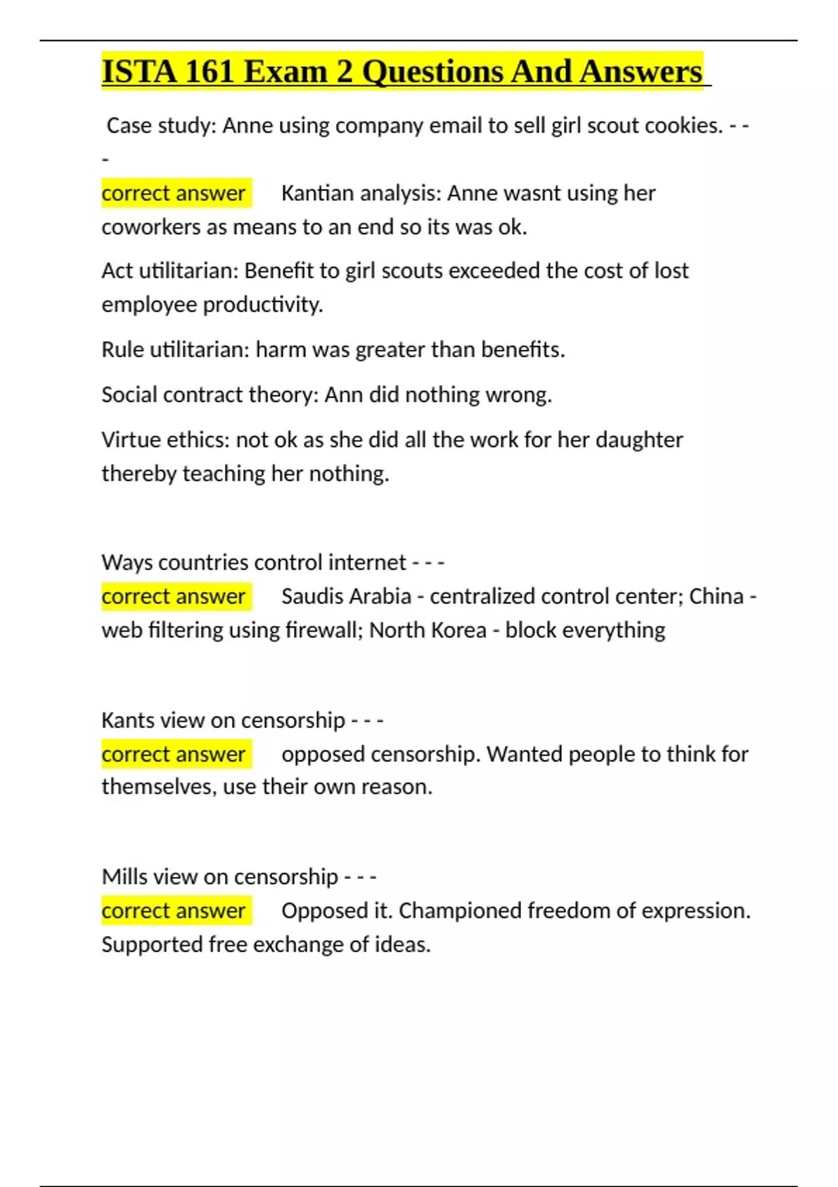 ISTA Exam Full Package Deal With Complete Solutions Latest 2025 - Stuvia US