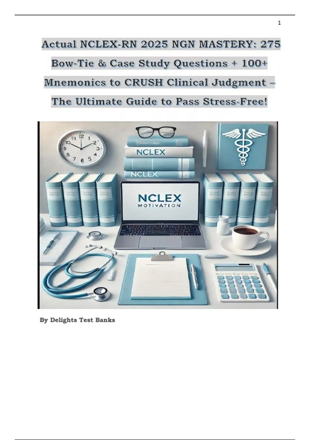 Actual NCLEX-RN 2025 NGN MASTERY: 275 Bow-Tie & Case Study Questions ...