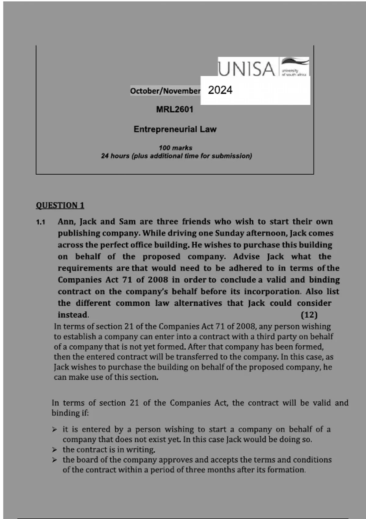 MRL2601 EXAM PACK 2025 WELL OUTLINED ANSWERS DRAWN FROM RECENT PAST ...