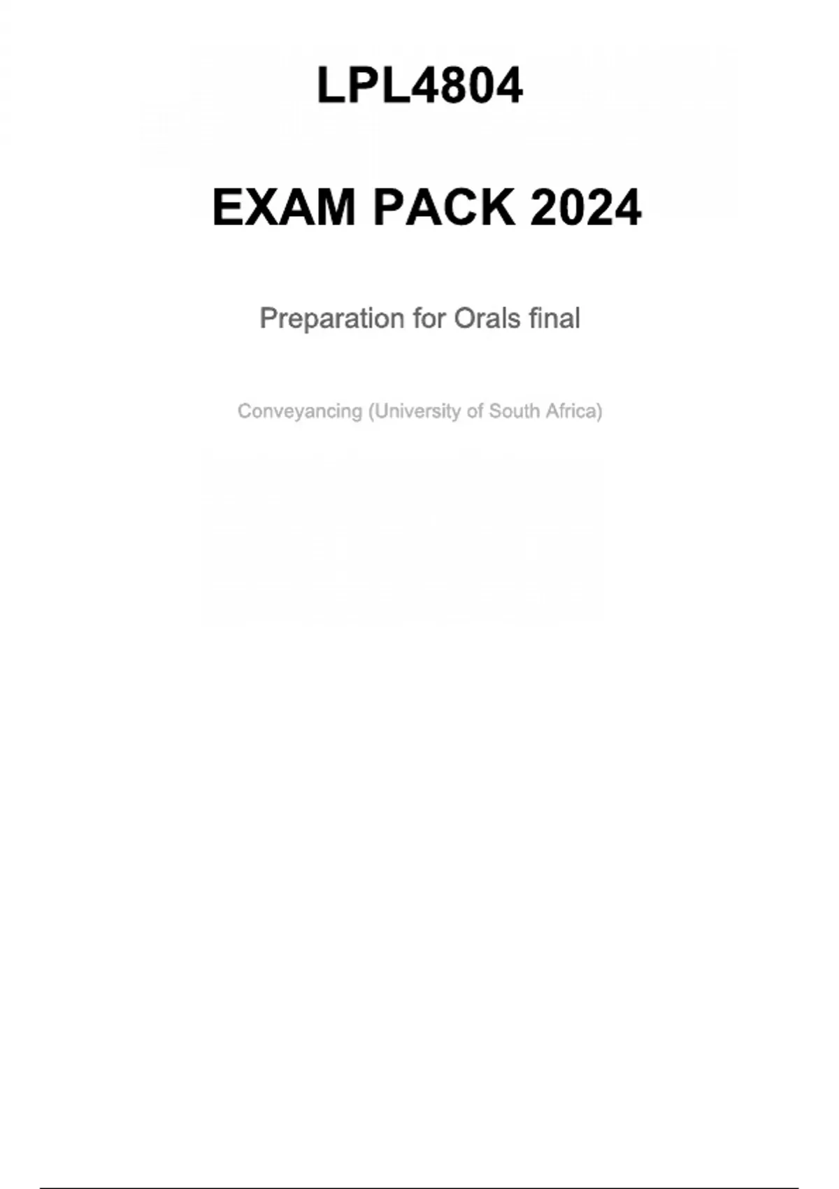 LPL4804 EXAM PACK 2025 WELL OUTLINED ANSWERS DRAWN FROM RECENT PAST ...