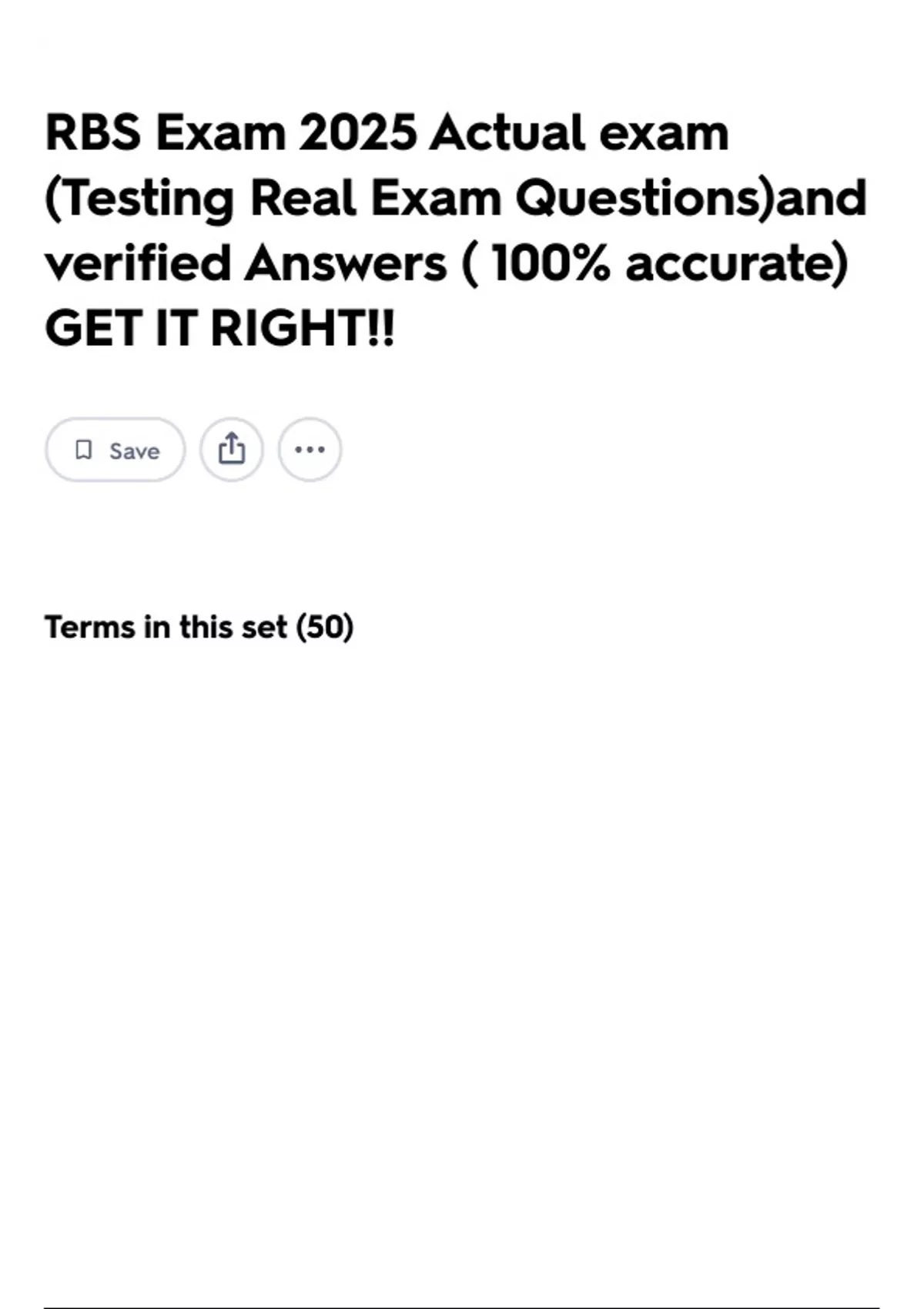 RBS Exam 2025 Actual exam (Testing Real Exam Questions)and verified ...