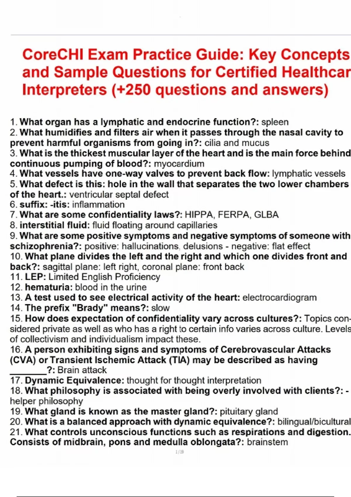 CoreCHI Exam Practice Guide: Key Concepts and Sample Questions for ...