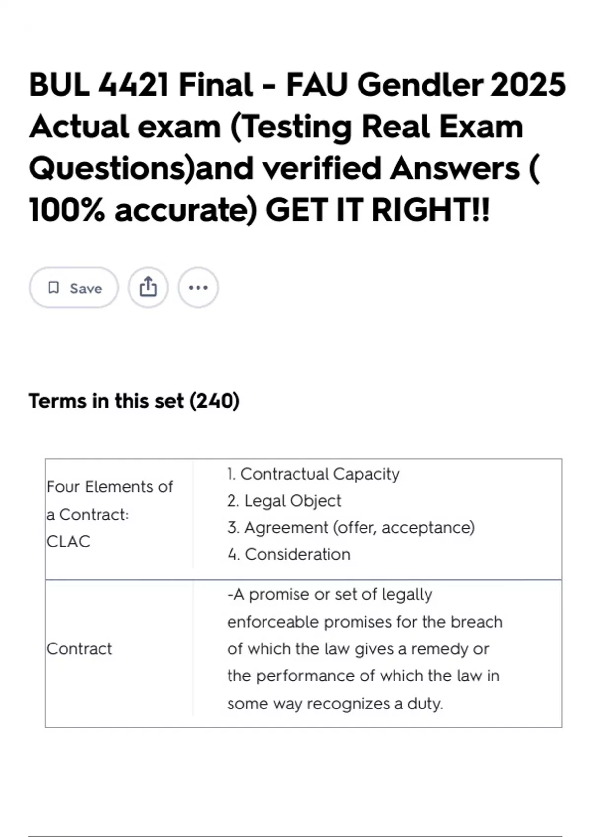 BUL 4421 Final - FAU Gendler 2025 Actual exam (Testing Real Exam ...