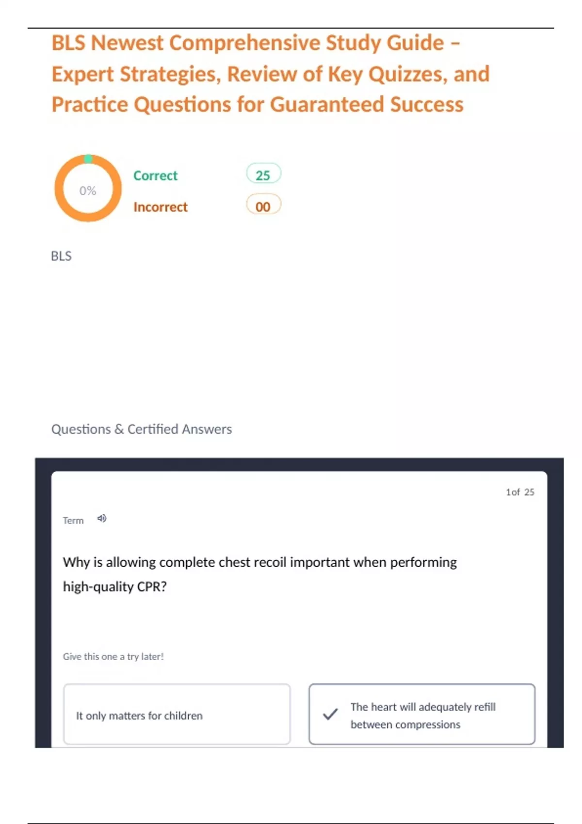 BLS Newest Comprehensive Study Guide – Expert Strategies, Review of Key ...