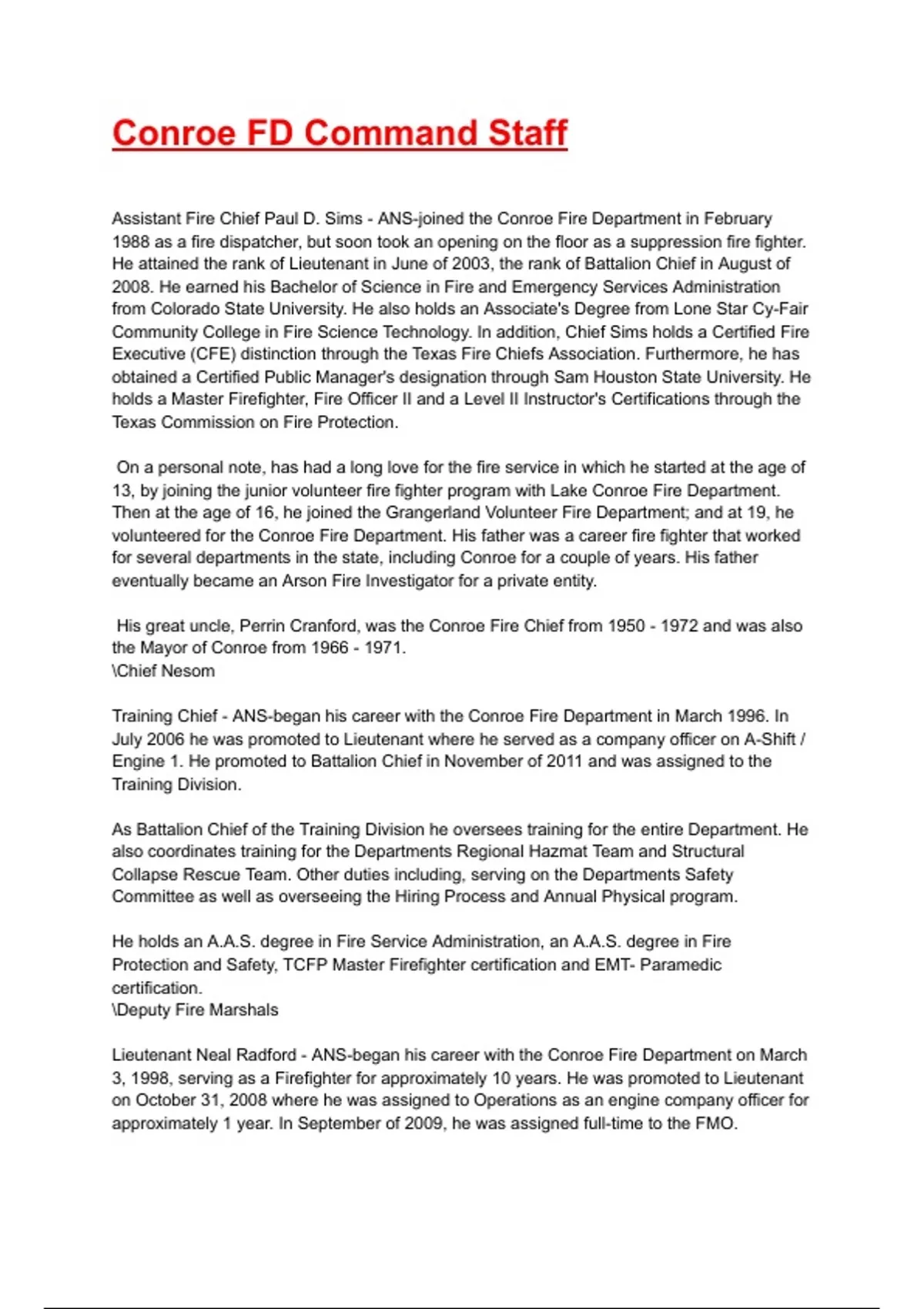 Conroe FD Command Staff Exam 2025/2026 Questions With Completed ...