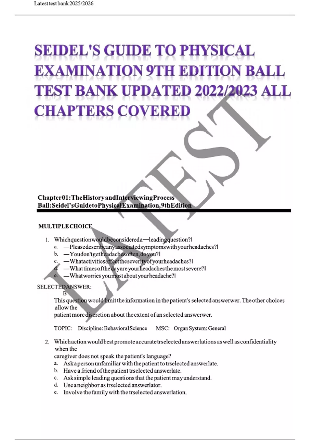 Seidel's Guide to Physical Examination – 9th Edition (Ball) | Complete ...