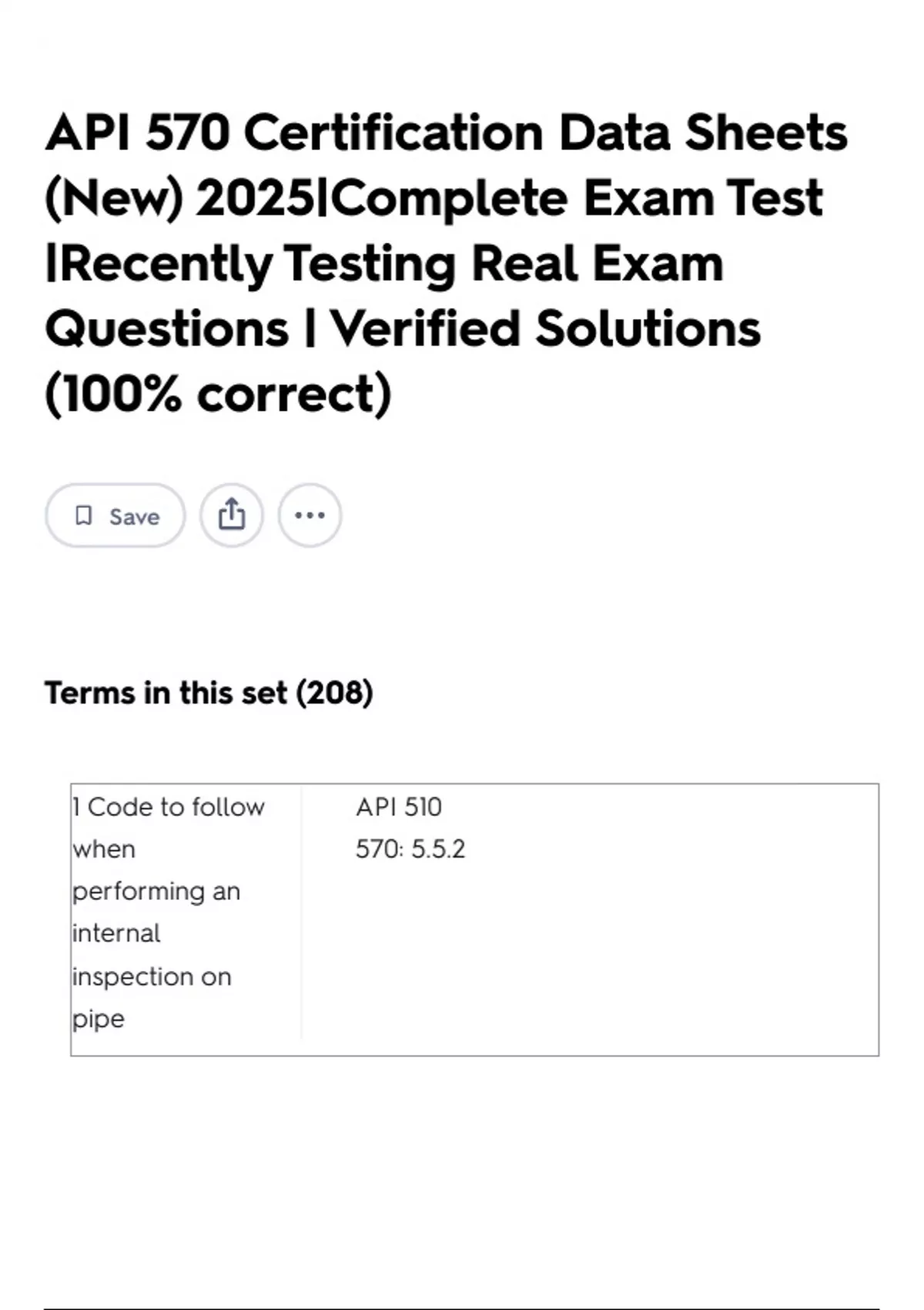 API 570 Certification Data Sheets (New) 2025|Complete Exam Test ...