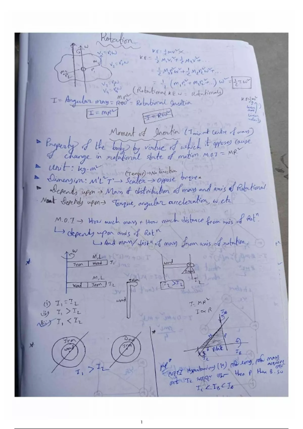 Rotational Motion Handwritten Notes for NEET Physics | Concept-Focused ...