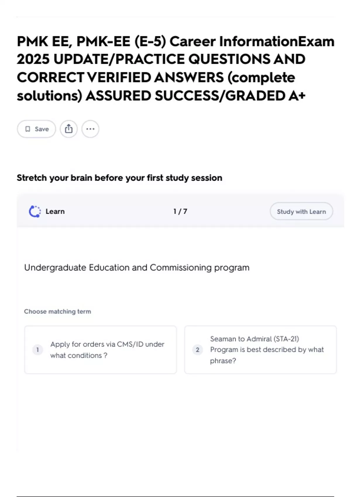 PMK EE, PMK-EE (E-5) Career InformationExam 2025 UPDATE/PRACTICE ...