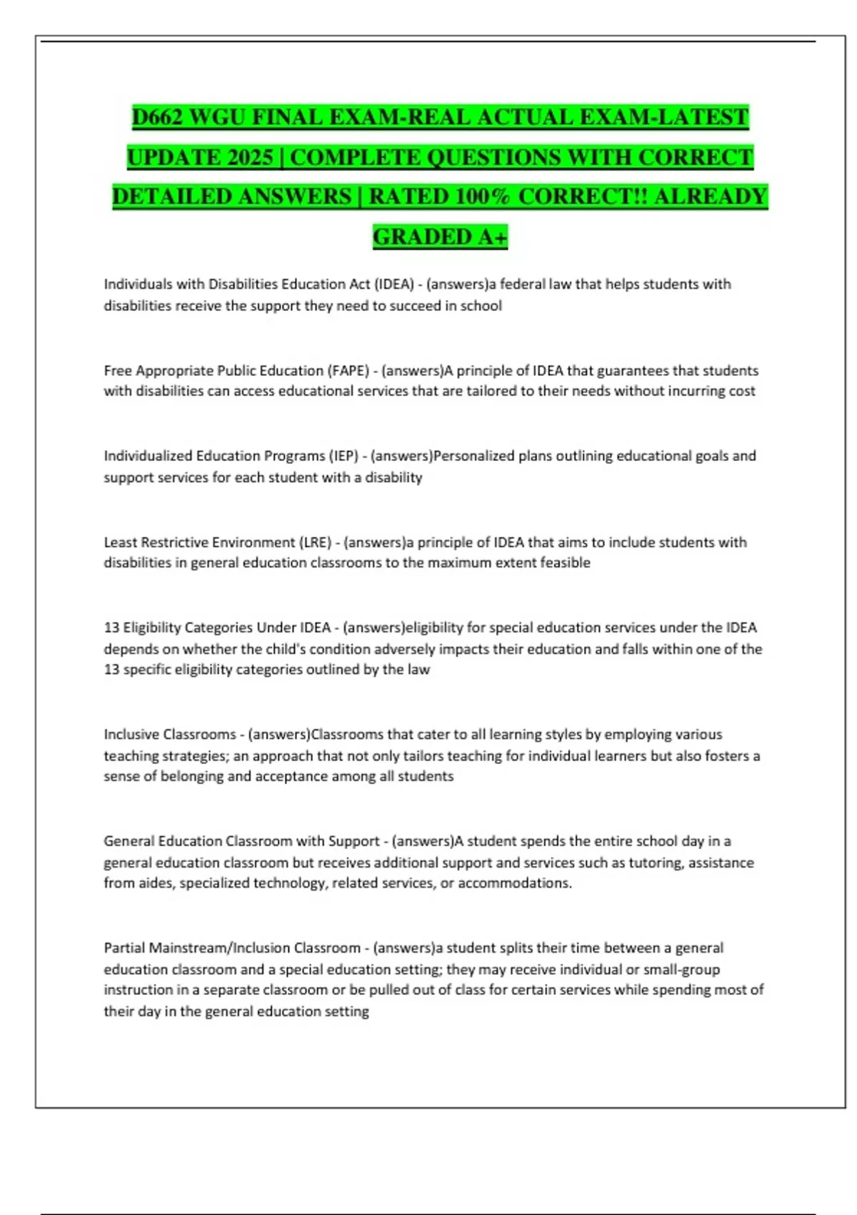 D662 WGU FINAL EXAM-REAL ACTUAL EXAM-LATEST UPDATE 2025 | COMPLETE ...