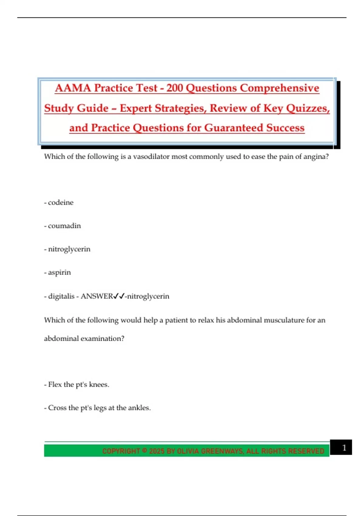 AAMA Practice Test - 200 Questions Comprehensive Study Guide – Expert ...