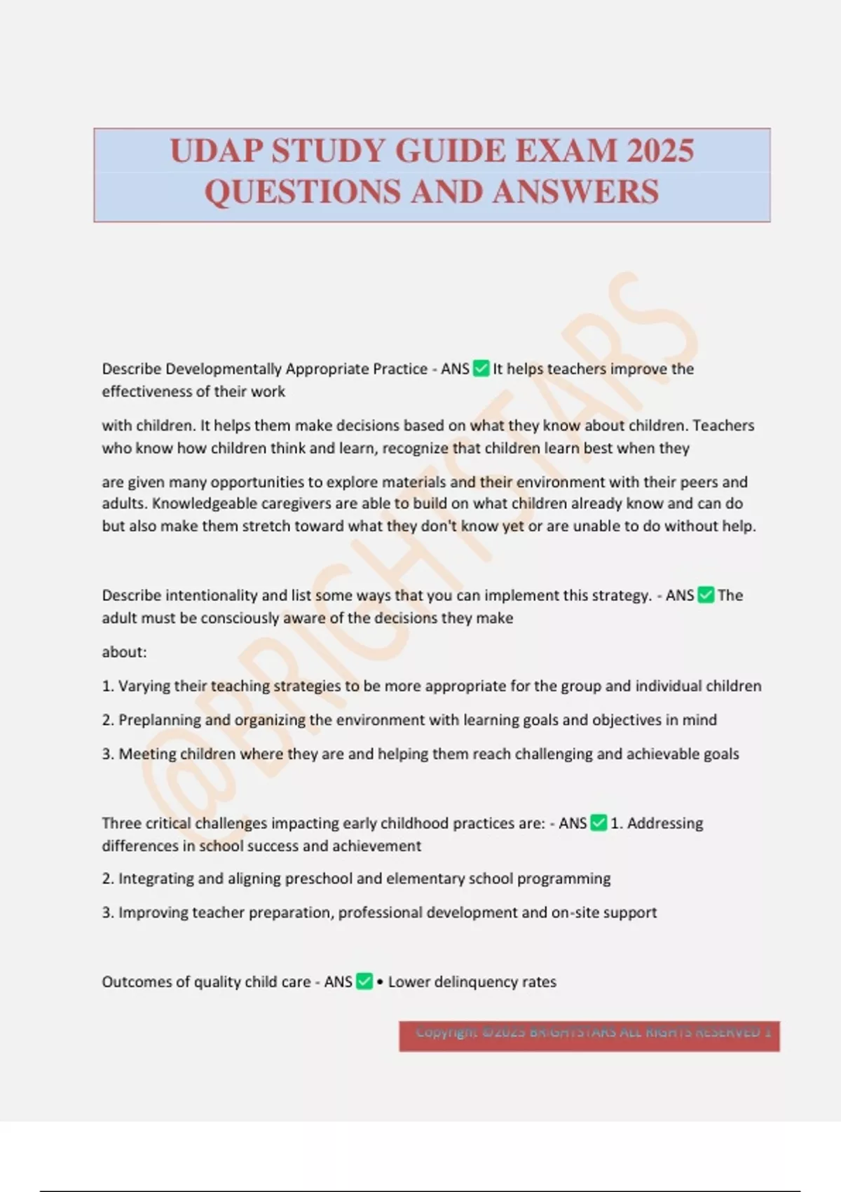 UDAP STUDY GUIDE EXAM 2025 QUESTIONS AND ANSWERS - UDAP - Stuvia US