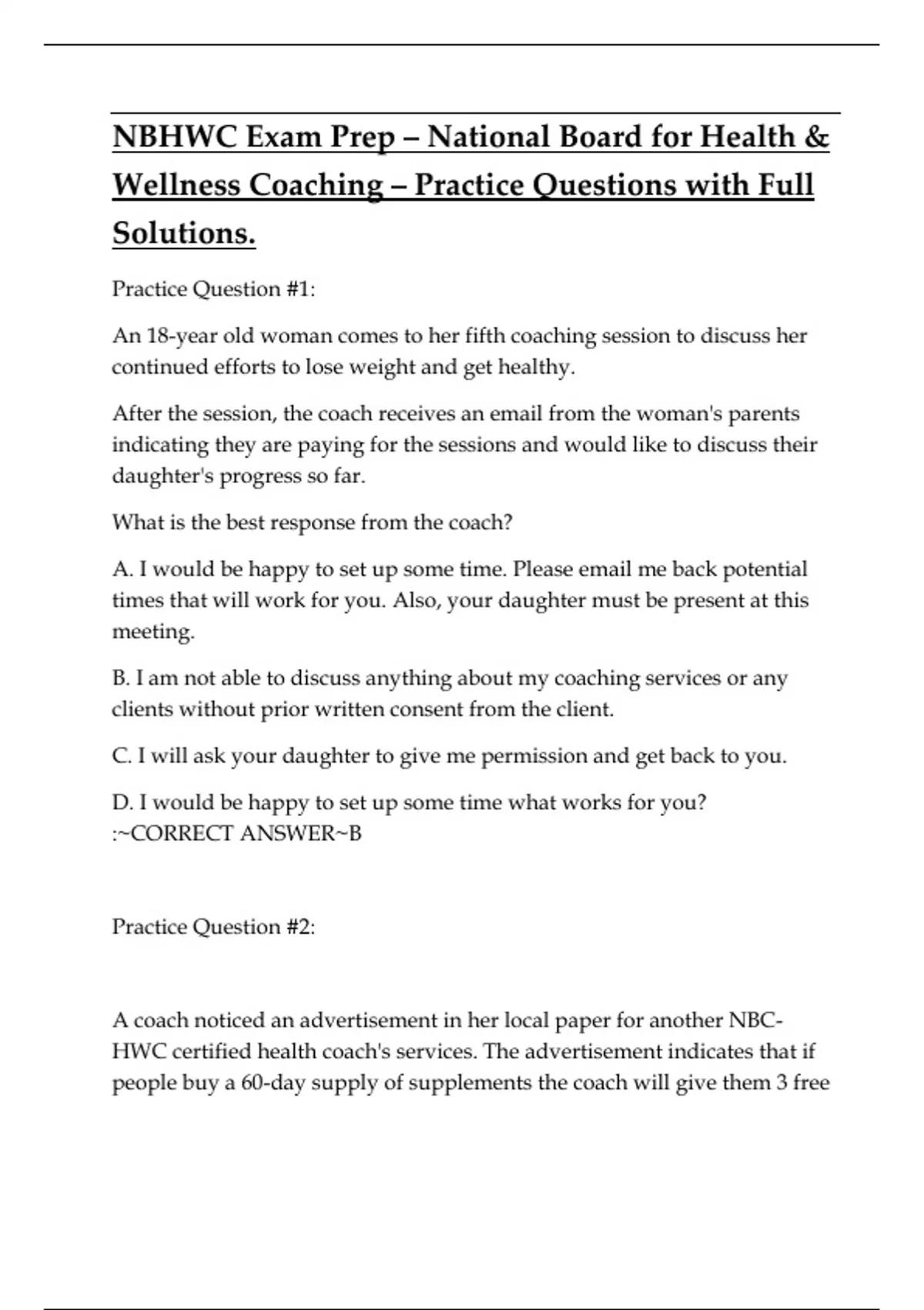NBHWC Exam Prep – National Board for Health & Wellness Coaching ...