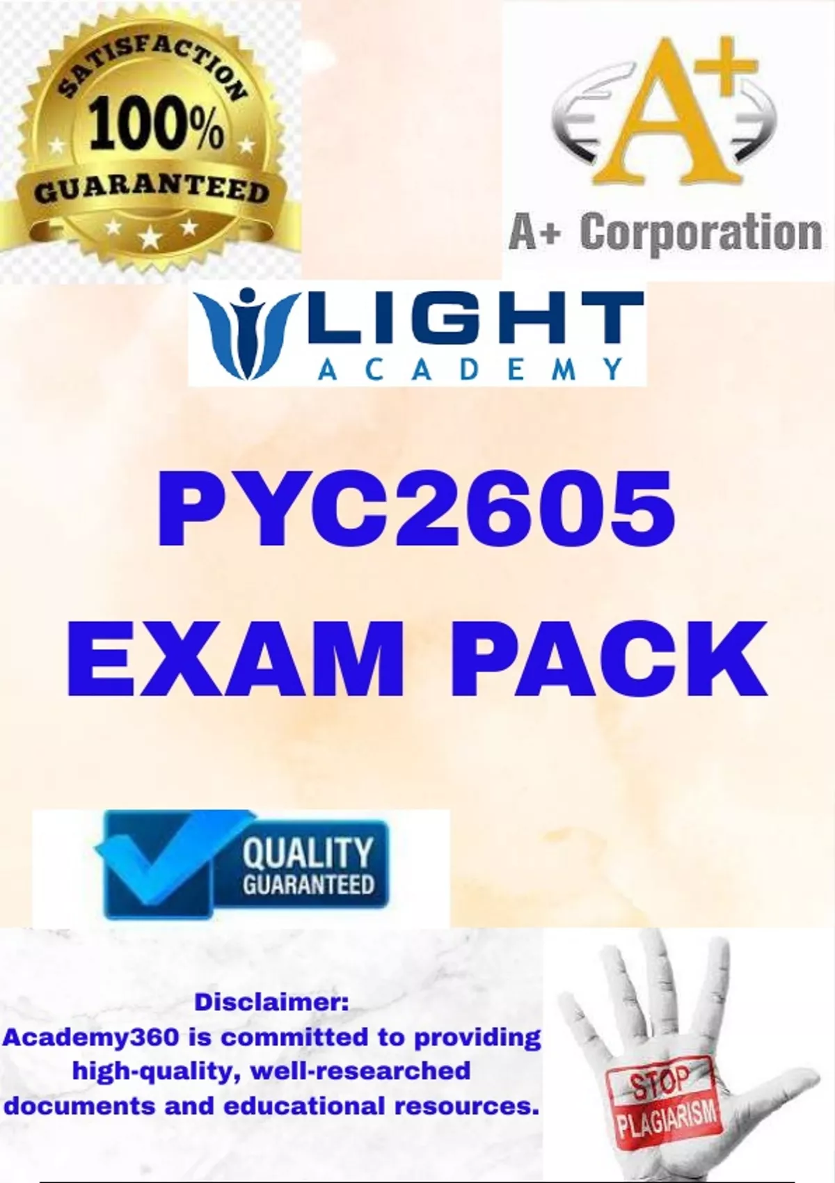 PYC2605 LATEST EXAM PACK 2025[DETAILED QUESTIONS AND ANSWERS] - HIV ...