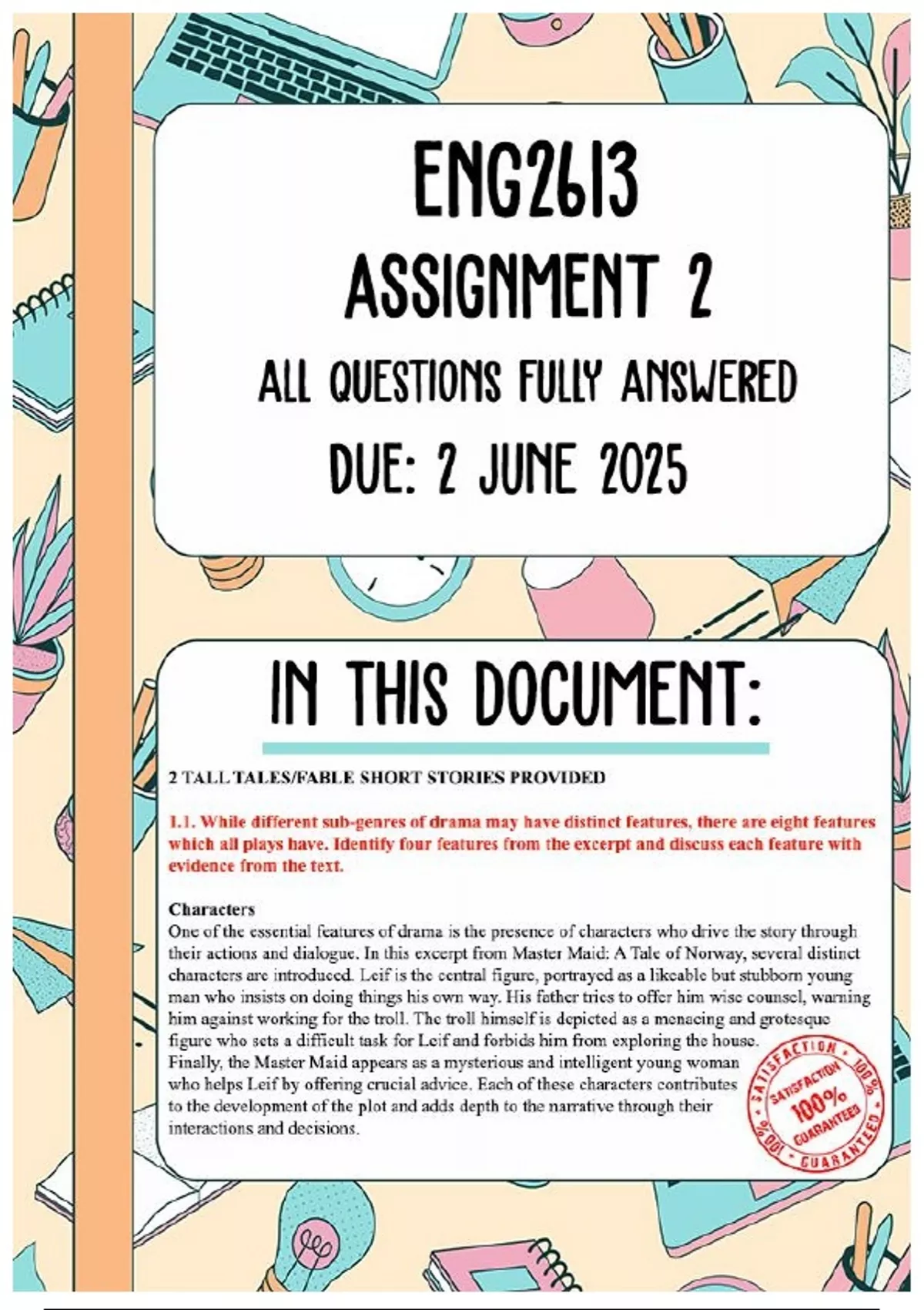 ENG2613 Assignment 2 Memo | Due 2 June 2025 - Applied English ...