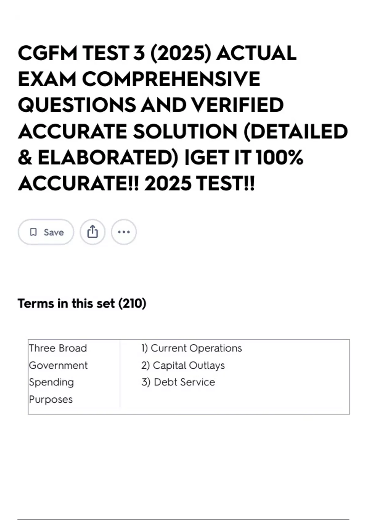 CGFM TEST 3 (2025) ACTUAL EXAM COMPREHENSIVE QUESTIONS AND VERIFIED ...
