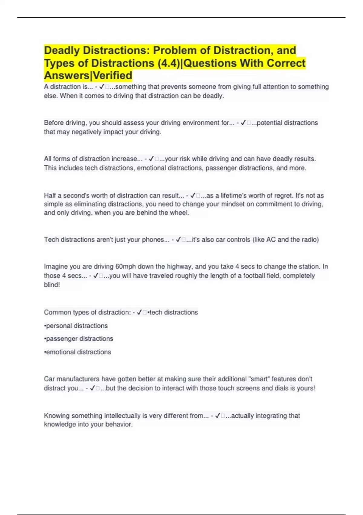 Deadly Distractions: Problem of Distraction, and Types of Distractions ...