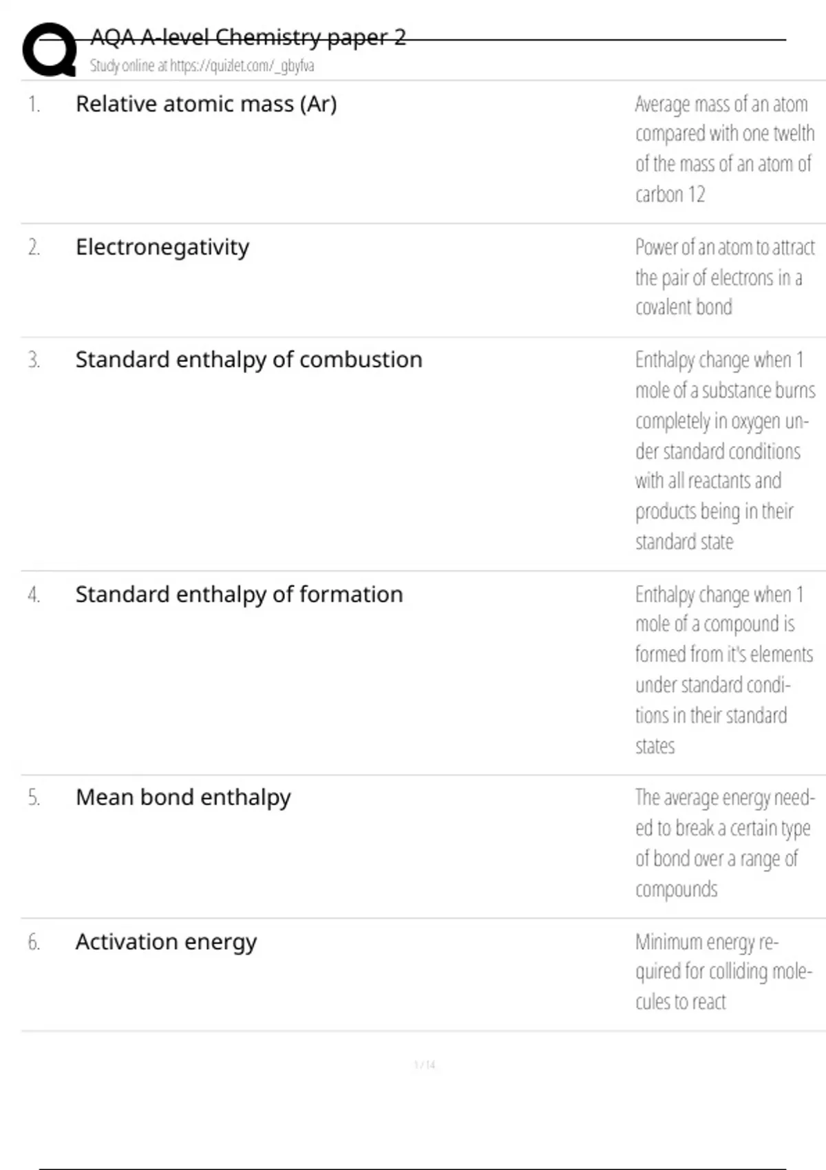AQA A-level Chemistry paper 2 - AQA A-level Chemistry paper 2 - Stuvia US