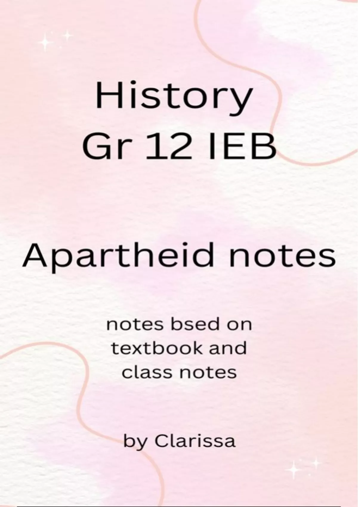 Grade 12 History – Apartheid in South Africa Summary - History - Stuvia SA
