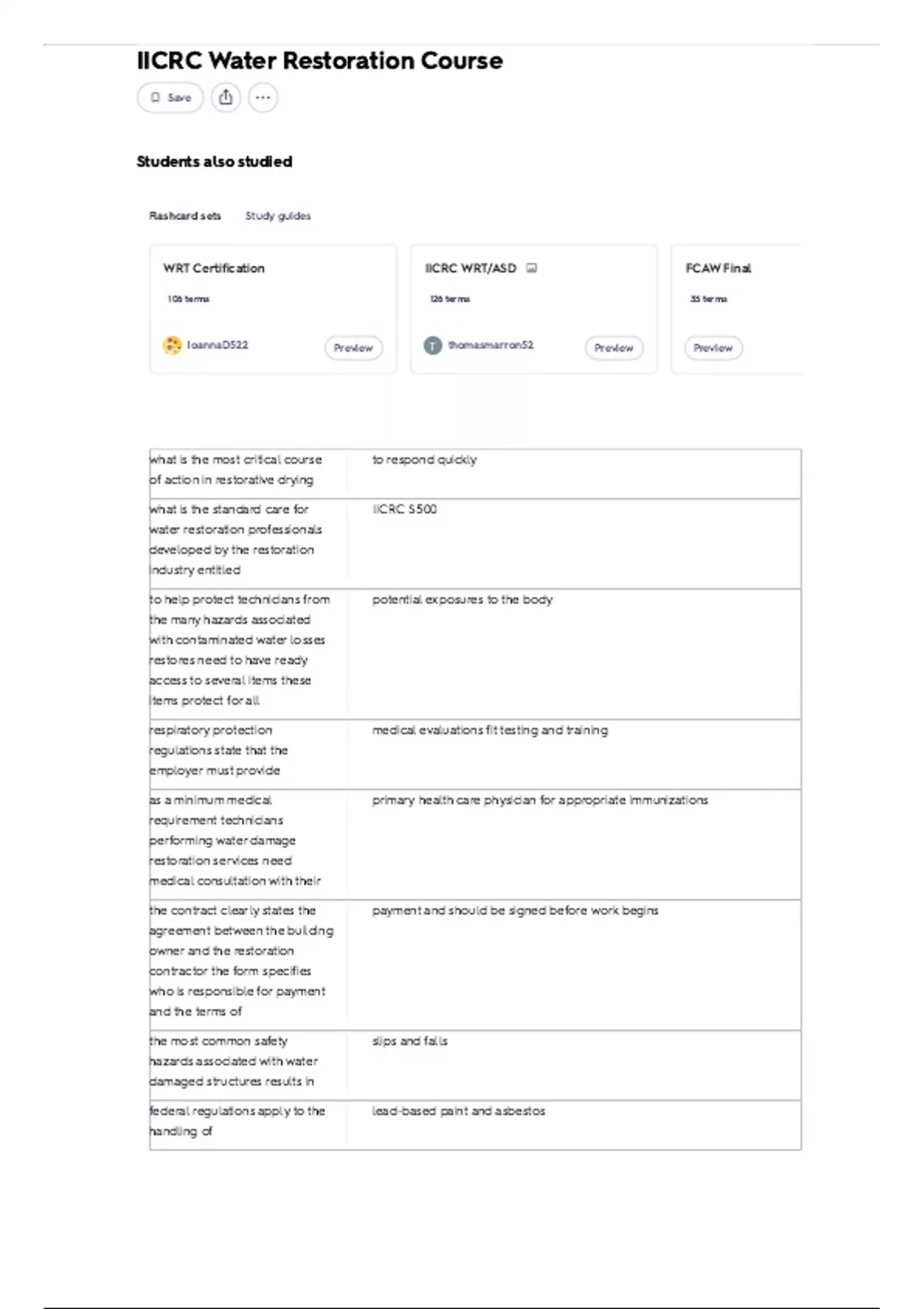IICRC Water Damage Restoration (WRT) Course |120 COMPLETE ACTUAL ...