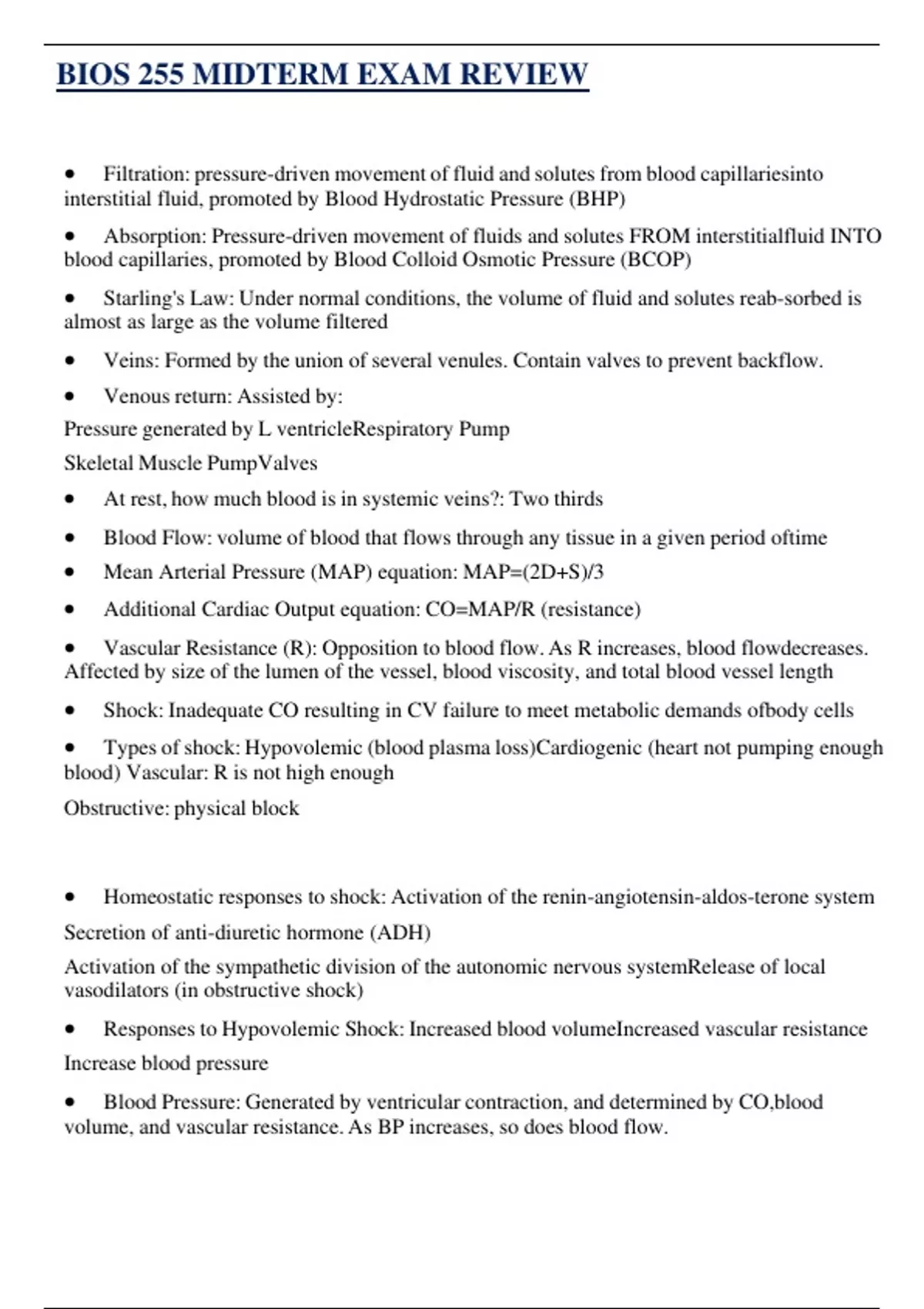BIOS 255 MIDTERM EXAM REVIEW (LATEST 2025) | QUESTIONS & VERIFIED ...