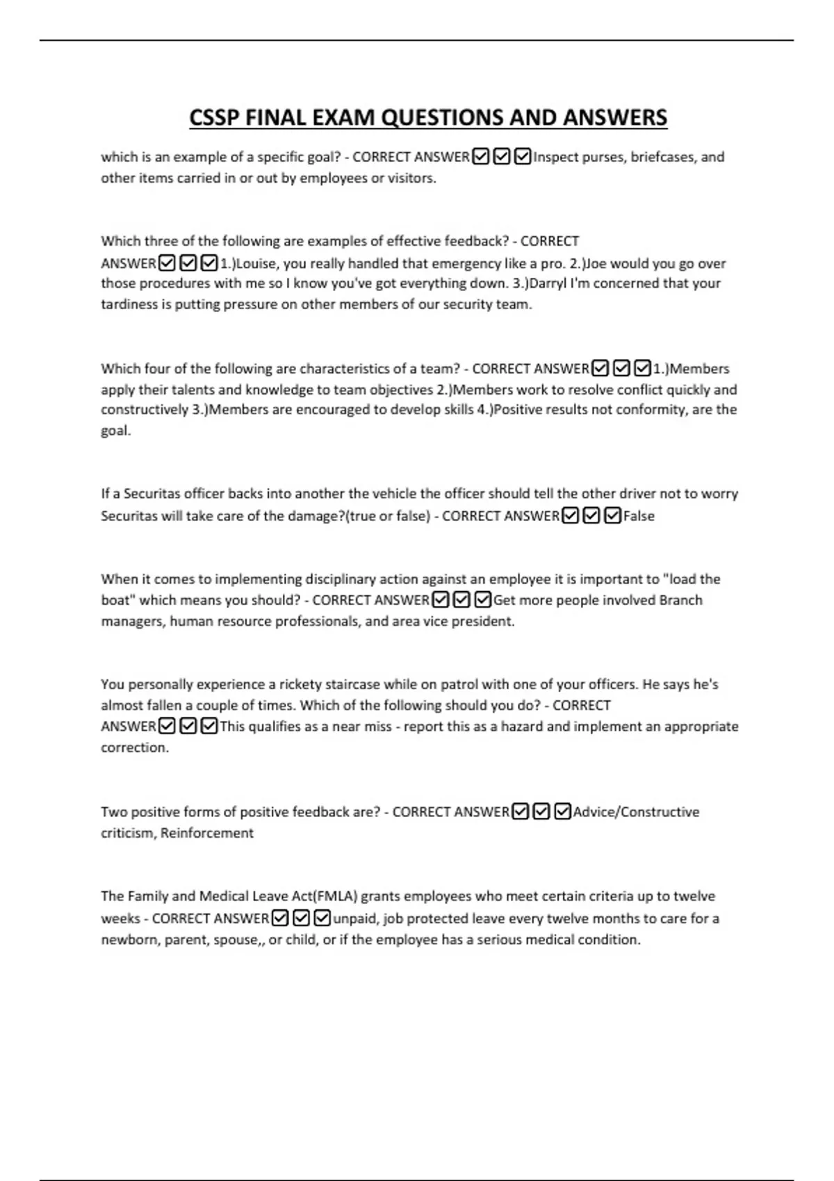 CSSP FINAL EXAM QUESTIONS AND ANSWERS. - CSSP - Stuvia US