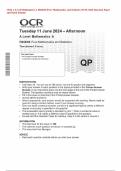 OCR A Level Mathematics A H240/02 Pure Mathematics and Statistics JUNE ...