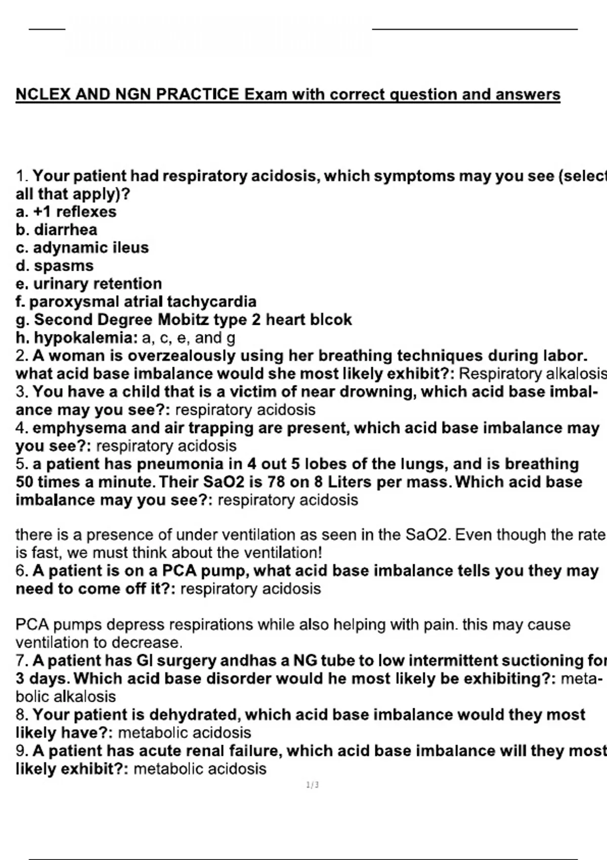 NCLEX AND NGN PRACTICE Exam with correct question and answers - NCLEX ...