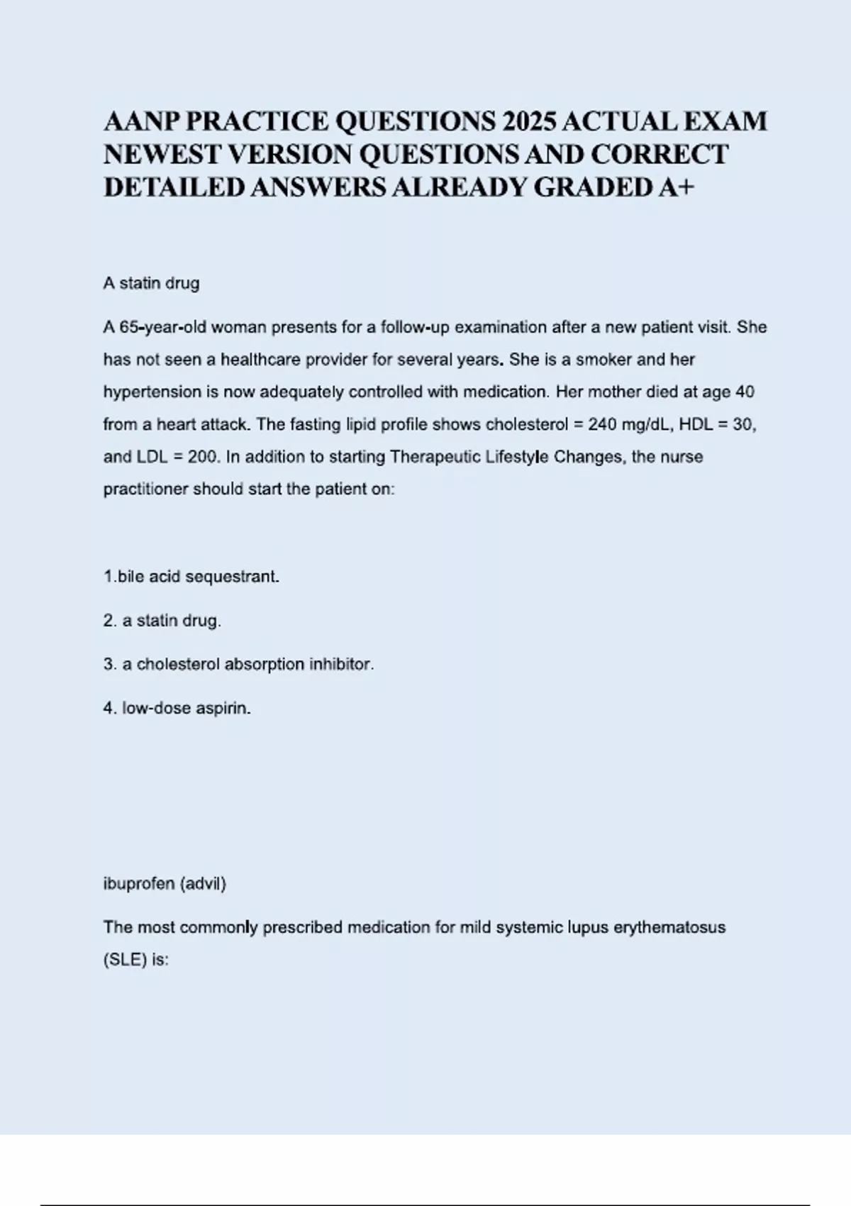 AANP PRACTICE QUESTIONS 2025 ACTUAL EXAM NEWEST VERSION QUESTIONS AND ...