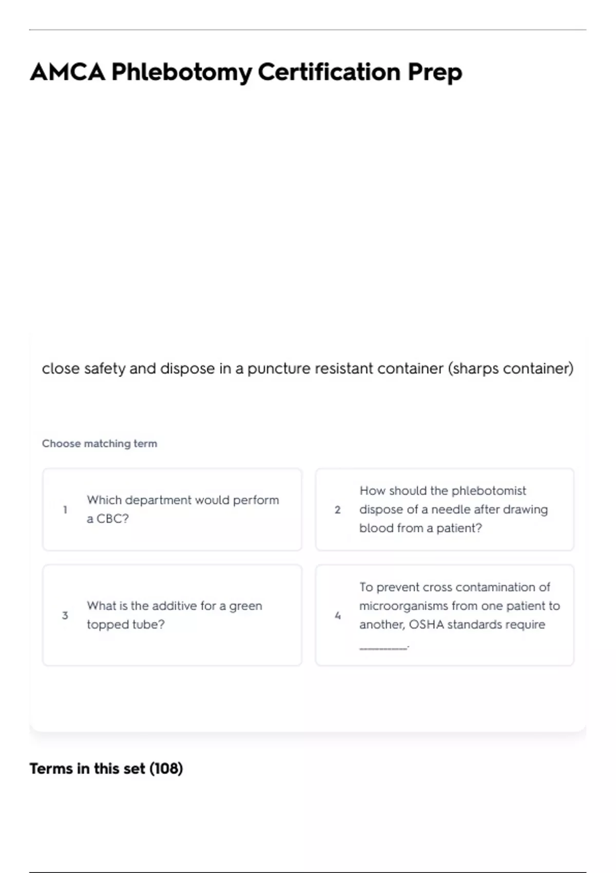 AMCA Phlebotomy Certification Prep 2025 COMPREHENSIVE EXAM QUESTIONS ...