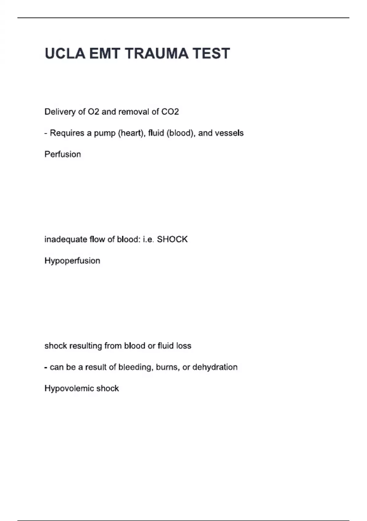 UCLA EMT TRAUMA TEST [2025 EXAM] ACTUAL QUESTIONS AND DETAILED ANSWERS ...