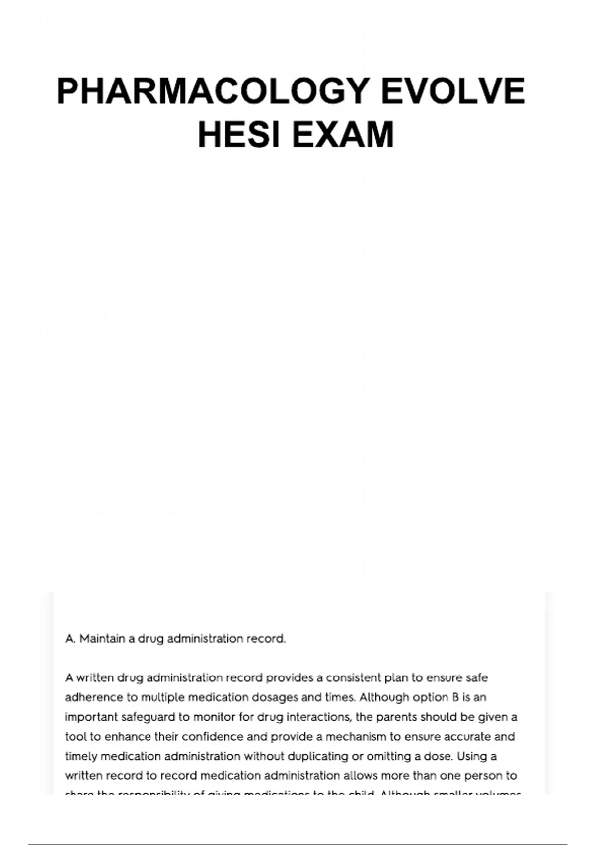 Pharmacology Evolve HESI EXAM [2025 EXAM] ACTUAL QUESTIONS AND DETAILED ...