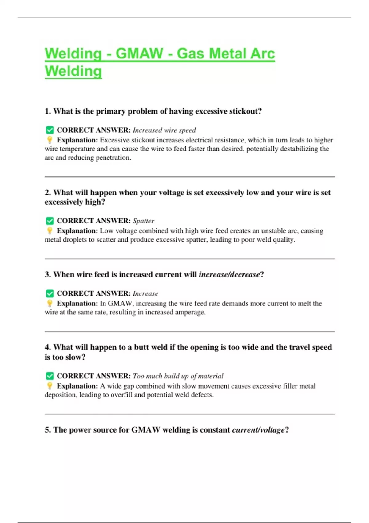 Welding - GMAW - Gas Metal Arc Welding All Possible Questions and ...