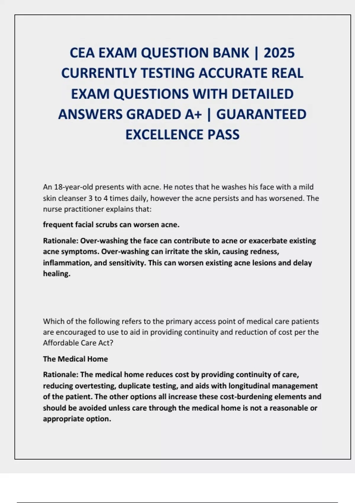 CEA EXAM QUESTION BANK | 2025 CURRENTLY TESTING ACCURATE REAL EXAM ...