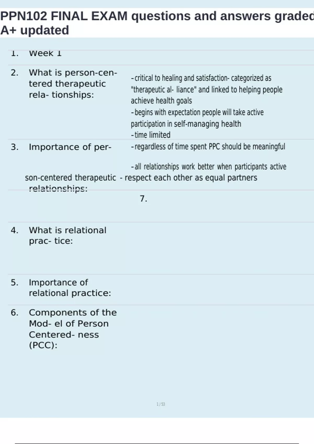 PPN102 FINAL EXAM questions and answers graded A+ updated - PPN 102 ...