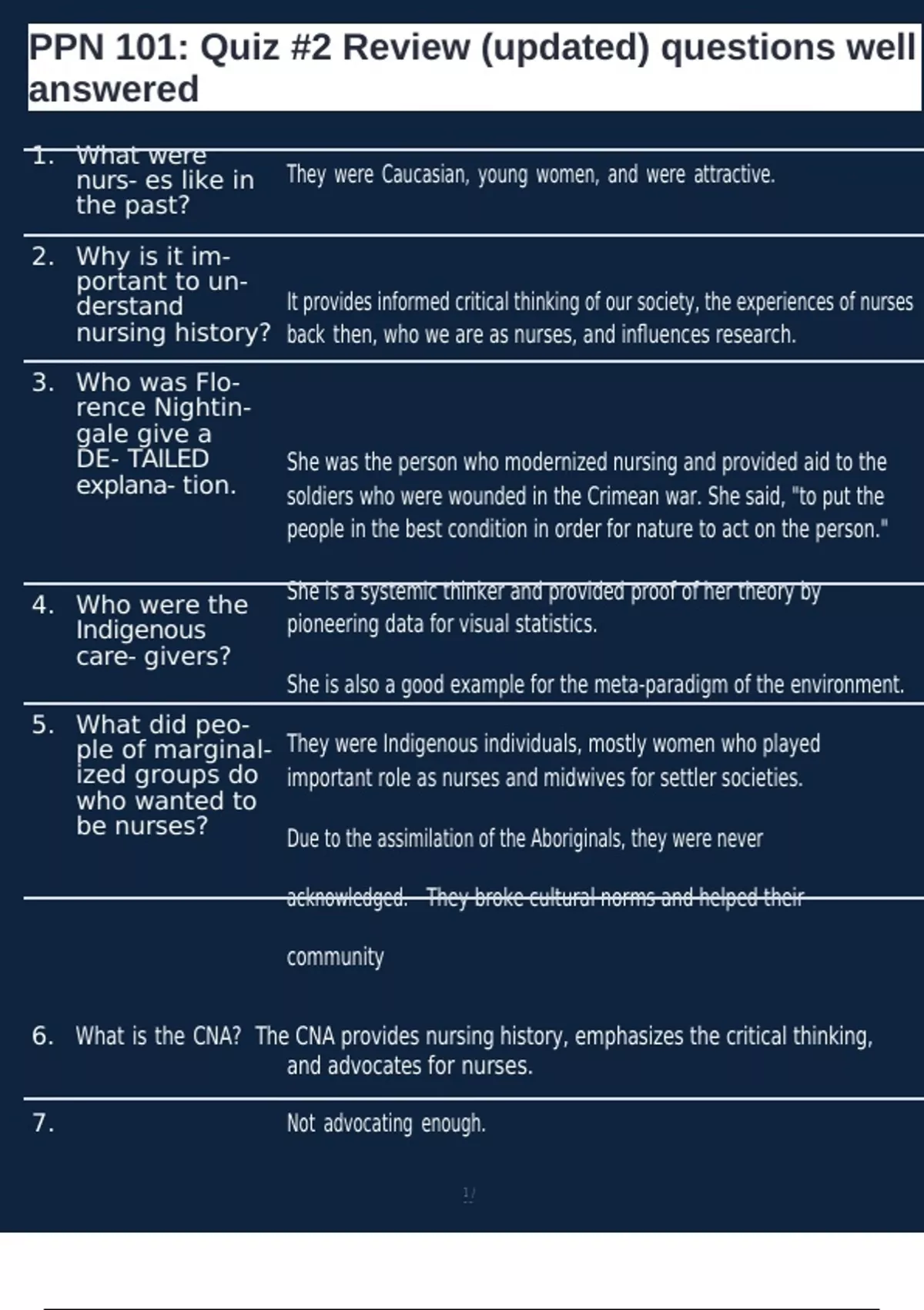 PPN 101: Quiz #2 Review (updated) questions well answered - PPN 101 ...