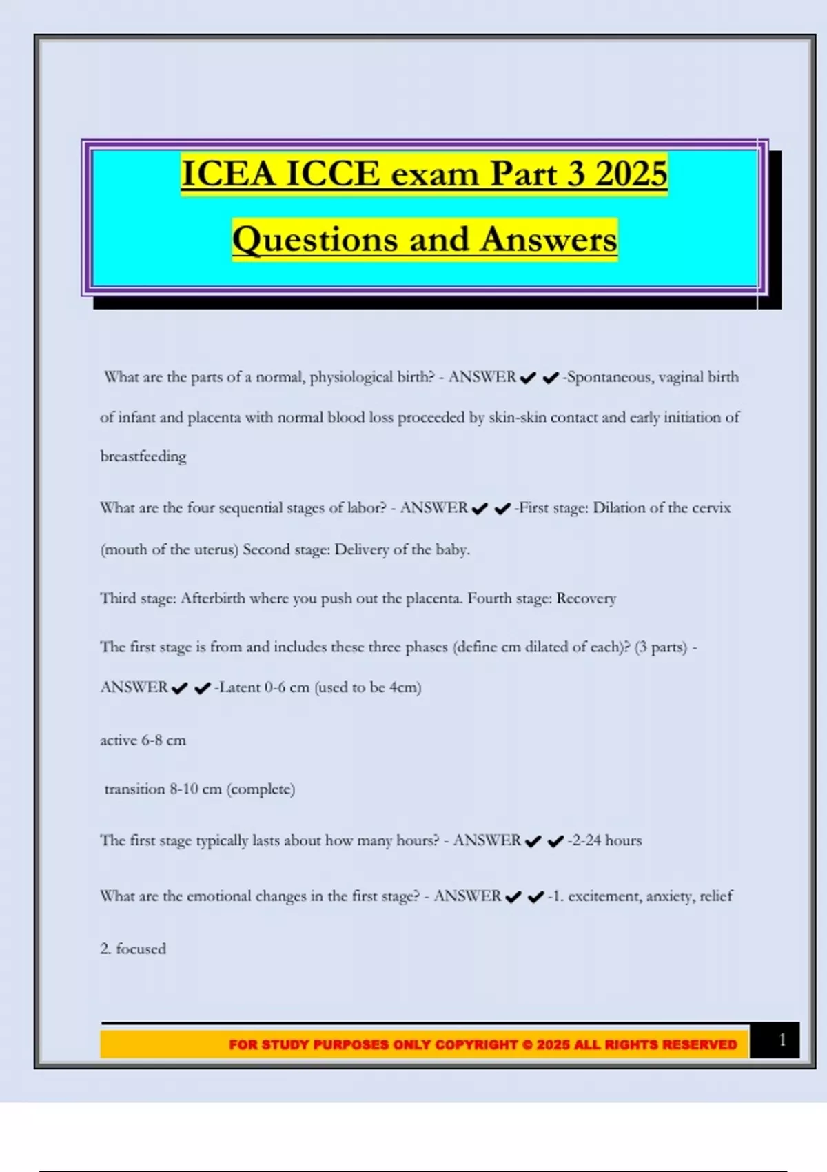 ICEA ICCE exam Part 3 2025 Questions and Answers - ICCE - Stuvia US