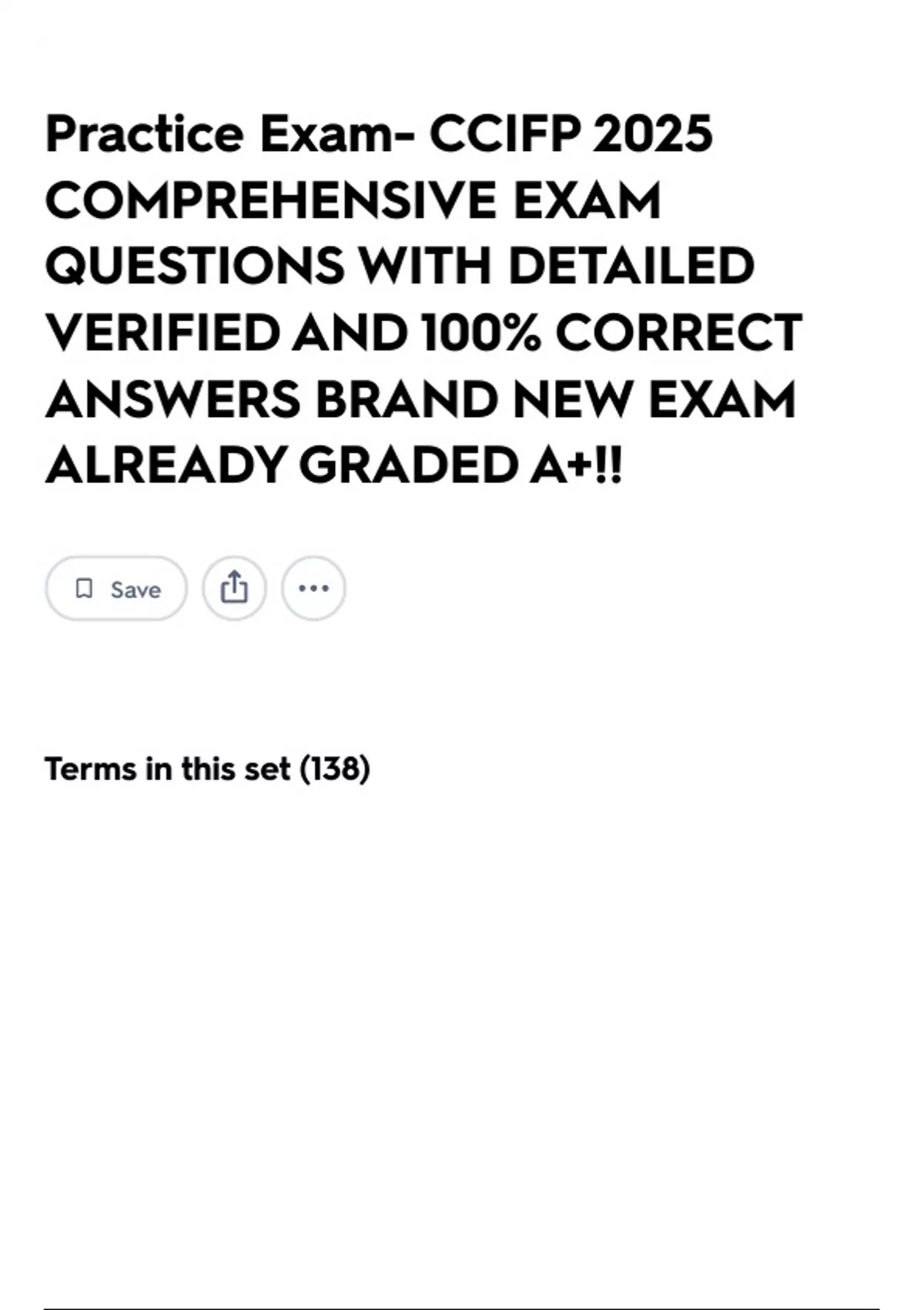 Practice Exam- CCIFP 2025 COMPREHENSIVE EXAM QUESTIONS WITH DETAILED ...